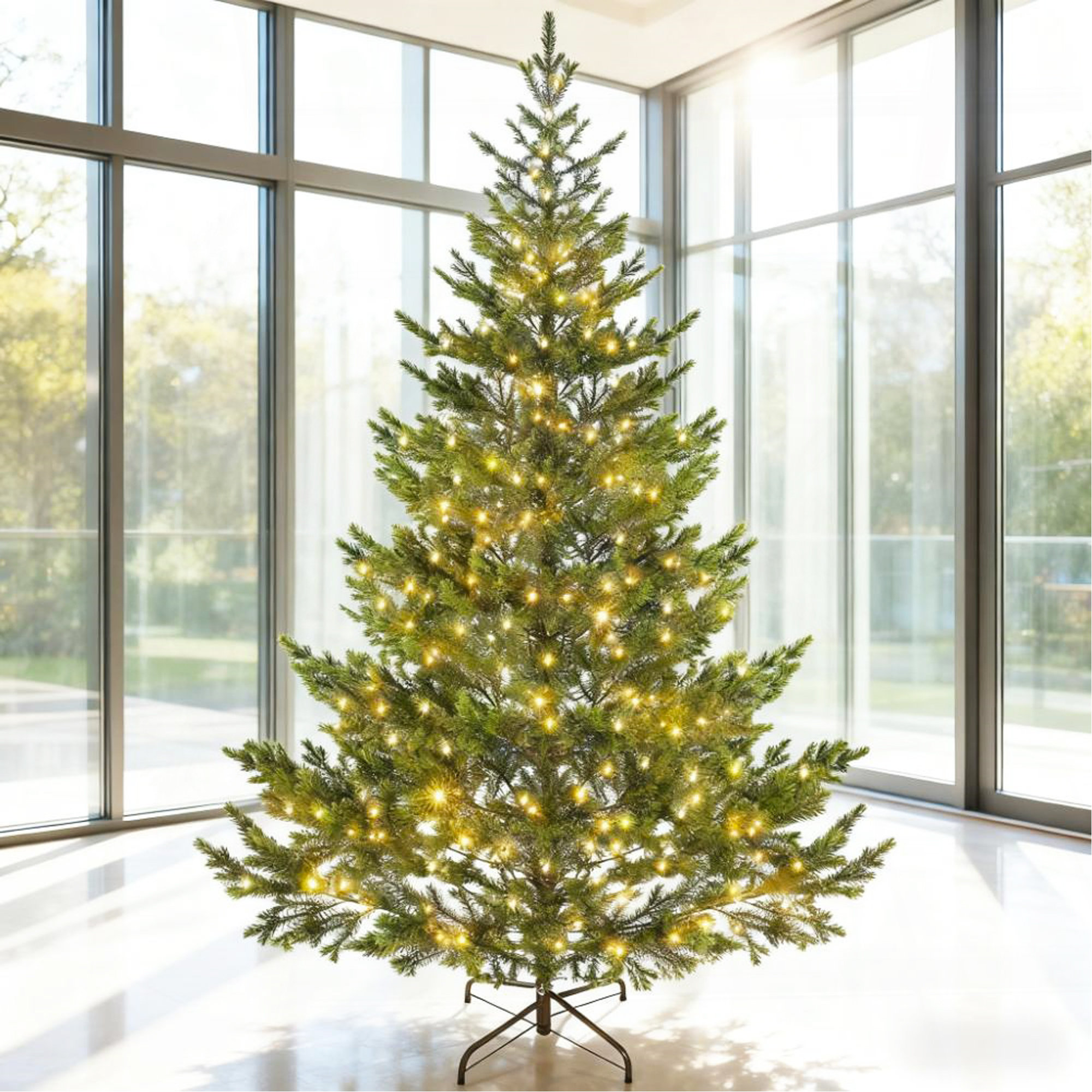 Red Barrel Studio® 9Ft Artificial Sparse Christmas Tree With Steel ...