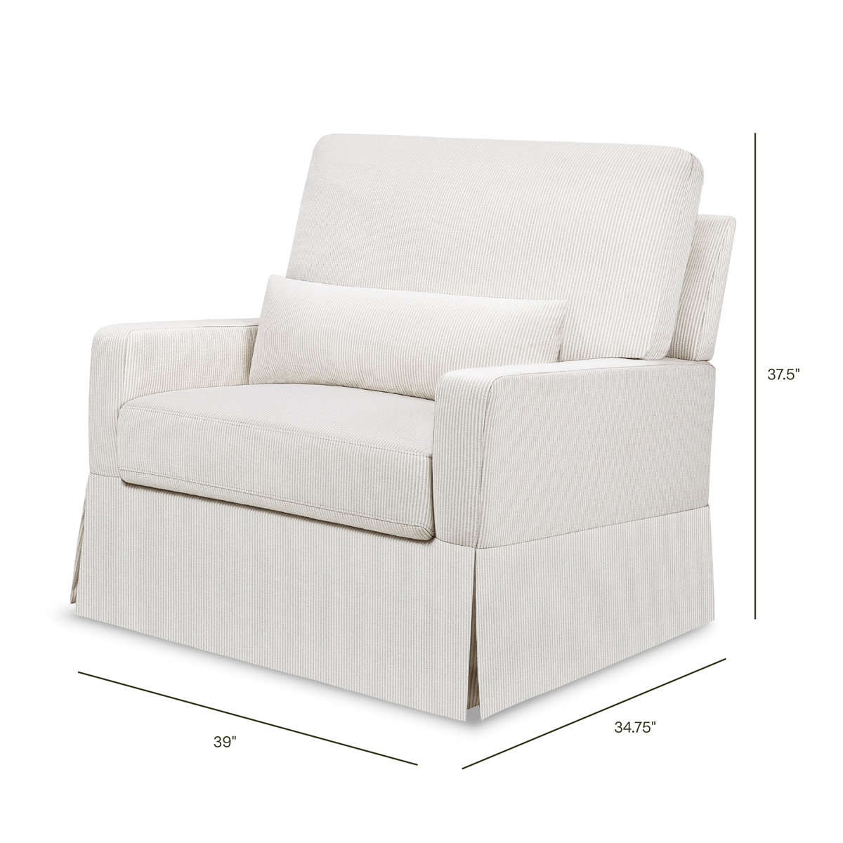 Namesake Crawford Pillowback Chair and a Half Upholstered Swivel Glider ...