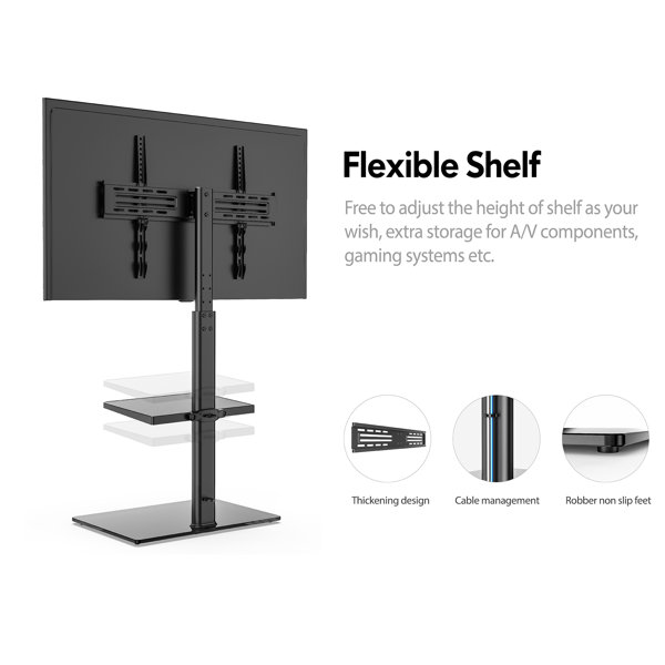 Fitueyes Black Swivel Floor Stand Mount For Greater than 50" LCD ...