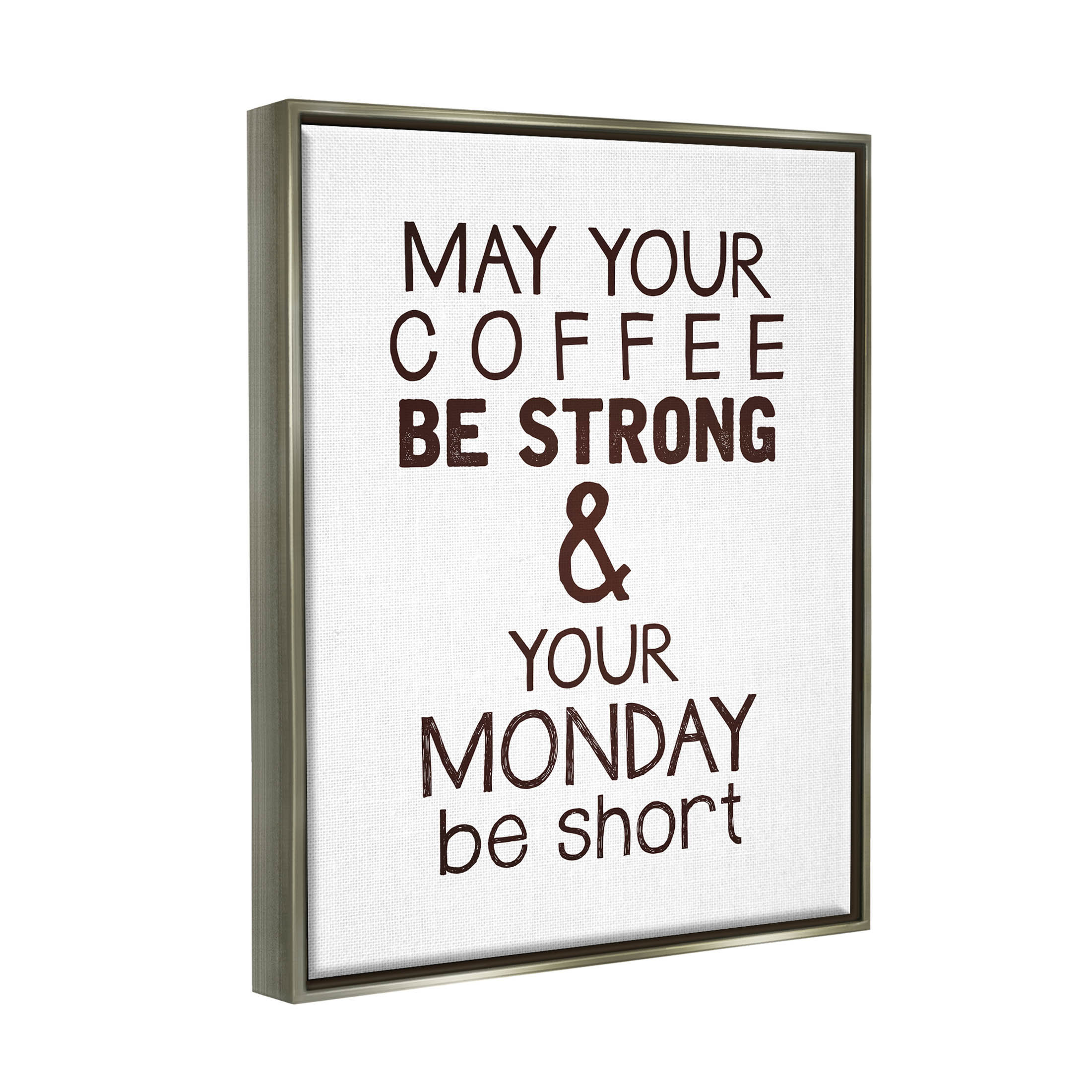 Stupell Industries Strong Coffee & Short Monday Funny Giclee Art By K ...