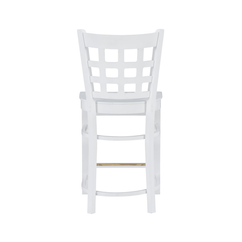 Rosalind Wheeler Arzella Solid Wood 24'' Counter Stool & Reviews | Wayfair