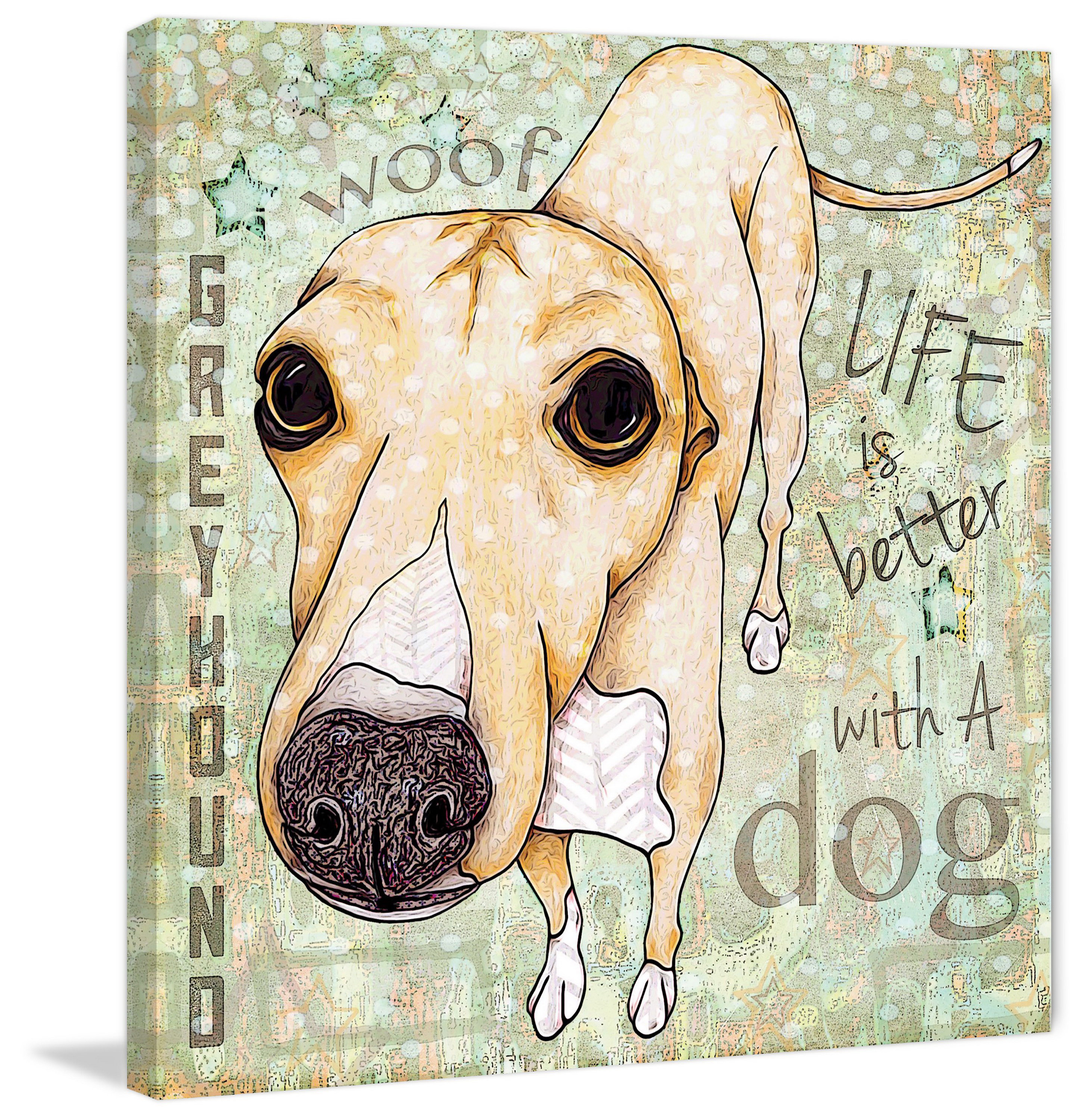Marmont Hill 'Greyhound Pop Art Ii' by Stephanie Gerace Painting Print ...