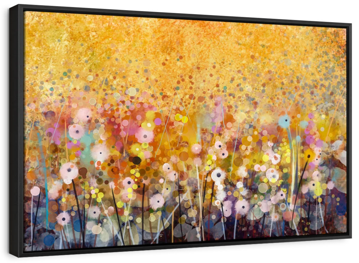 Wrought Studio™ Abstract " Soft Color Abstract Flowers Canvas Print ...