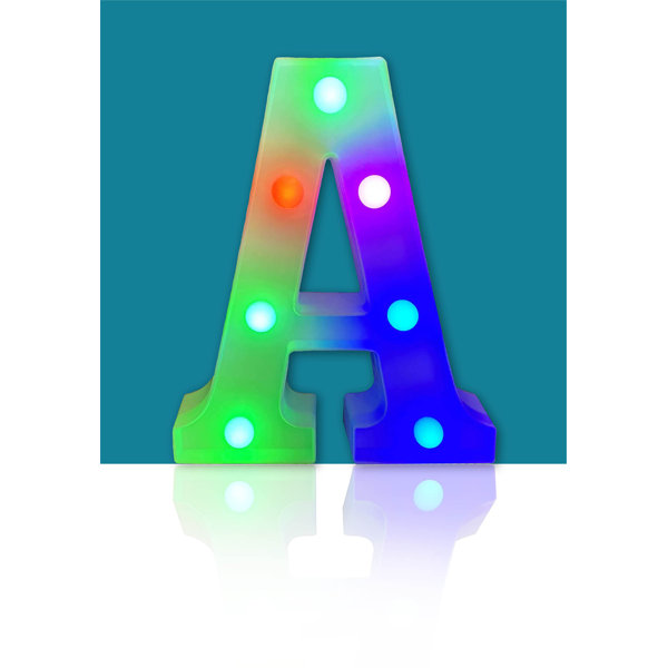 Brayden Studio RGB LED Letter - A | Wayfair.co.uk