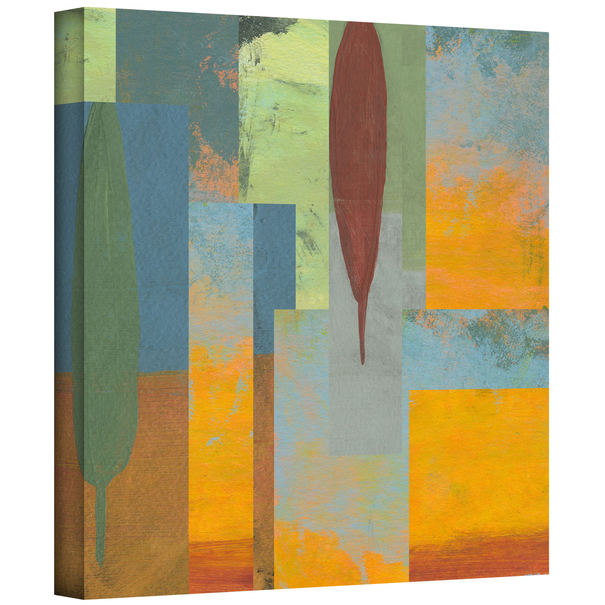 ArtWall 'Tuscany Square I' by Jan Weiss Painting Print on Wrapped ...