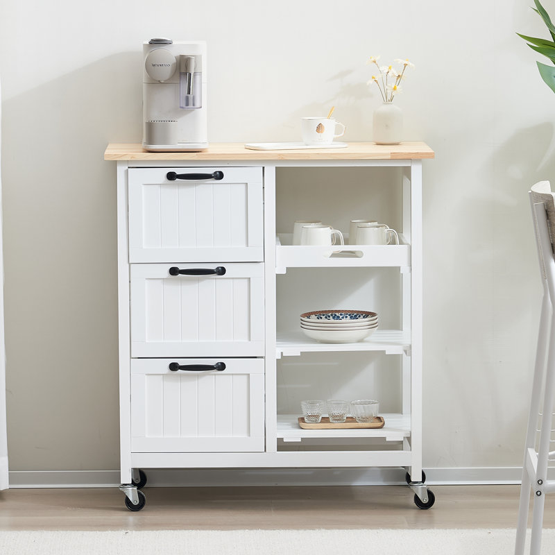 Lark Manor™ Leawood 30'' Wide Rolling Kitchen Cart & Reviews | Wayfair