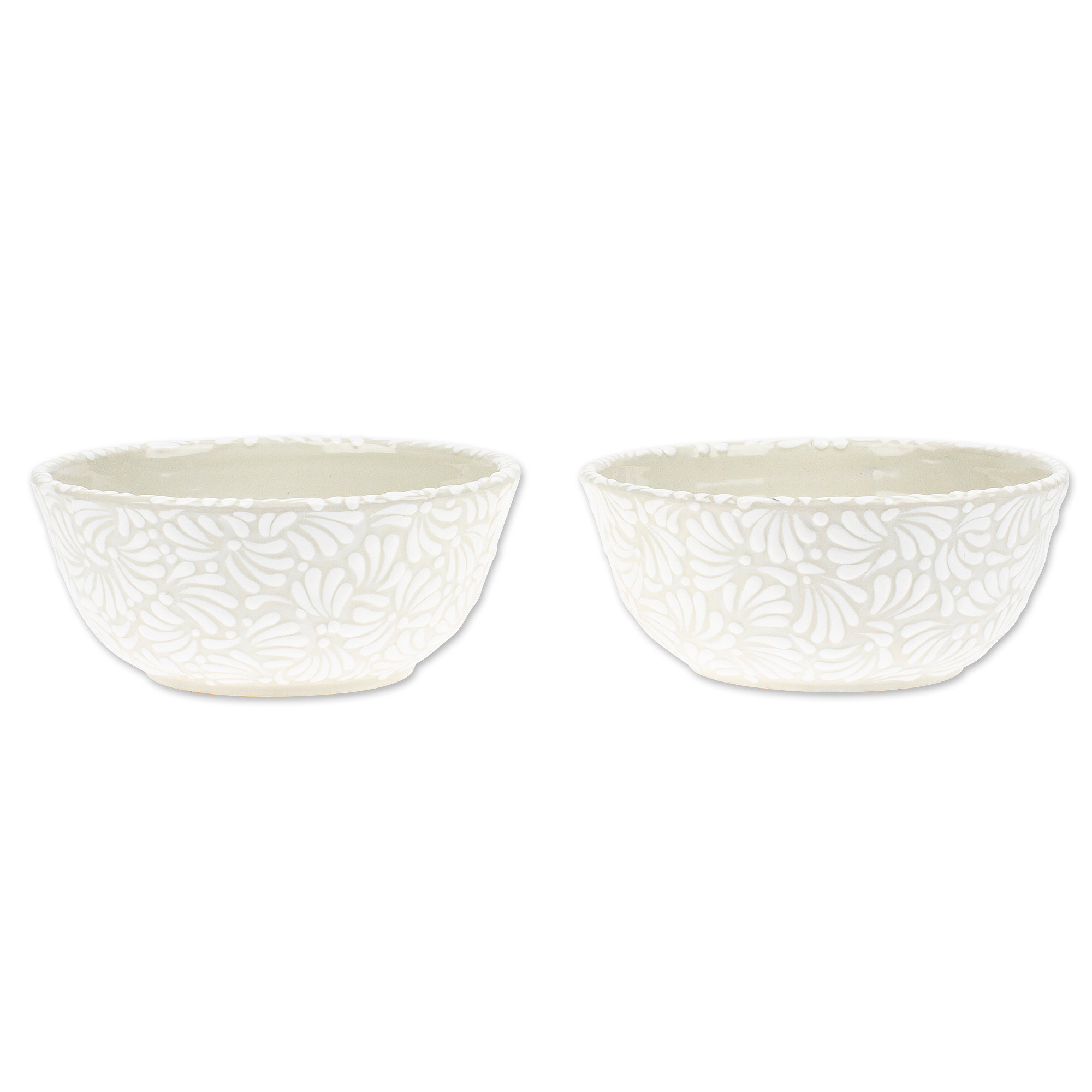 Red Barrel Studio® Handmade Dreamy Spring Ceramic Bowls (Pair) | Wayfair