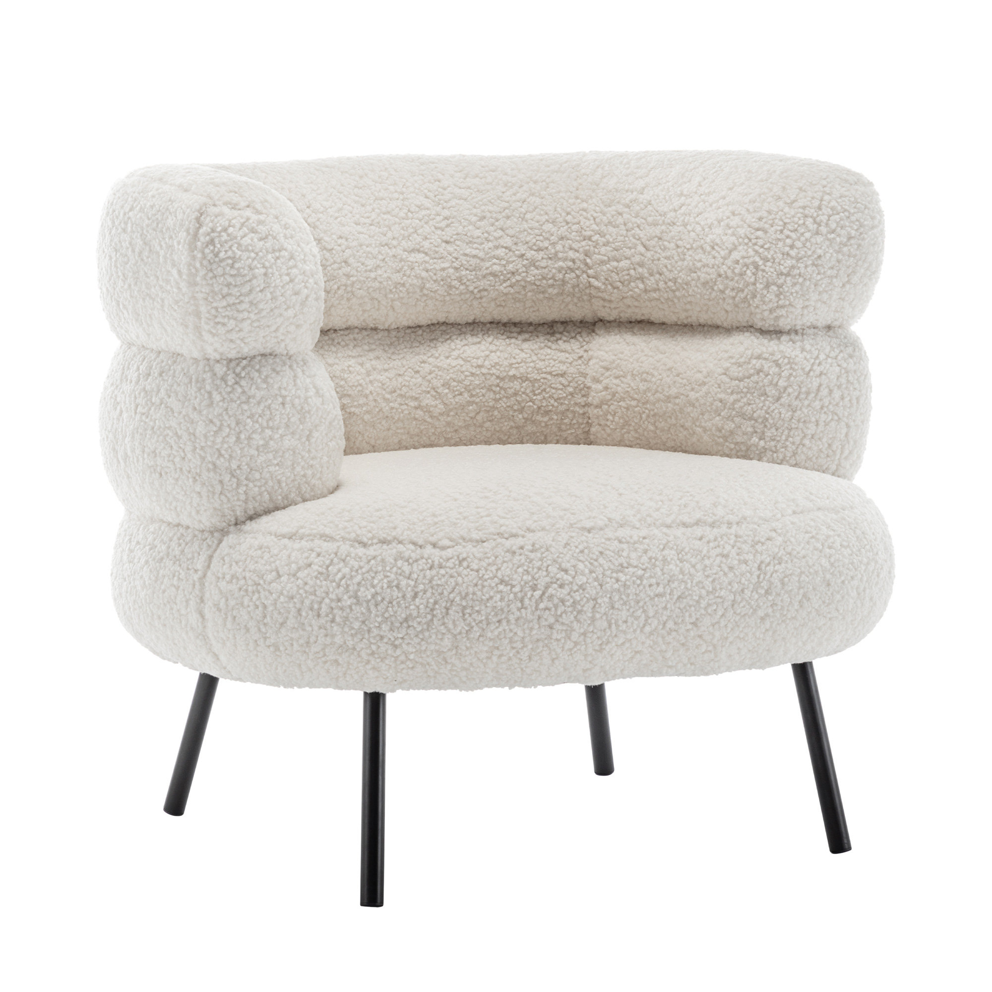 Ivy Bronx Areke 33.9" Wide Tufted Velvet Barrel Chair | Wayfair