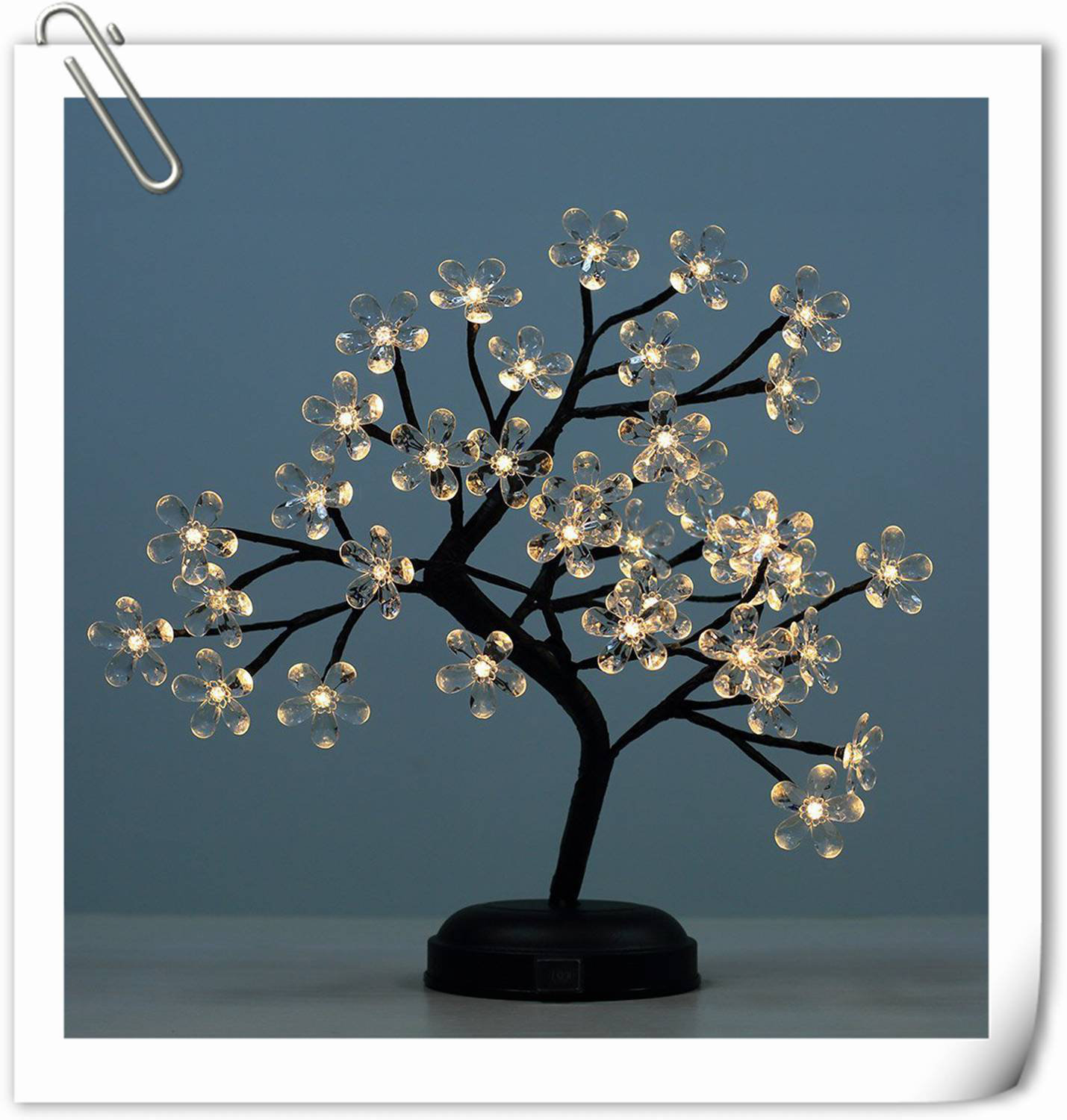 The Holiday Aisle® New 18Inch 36LED Blossom Bonsai Light, Clear Flower ...