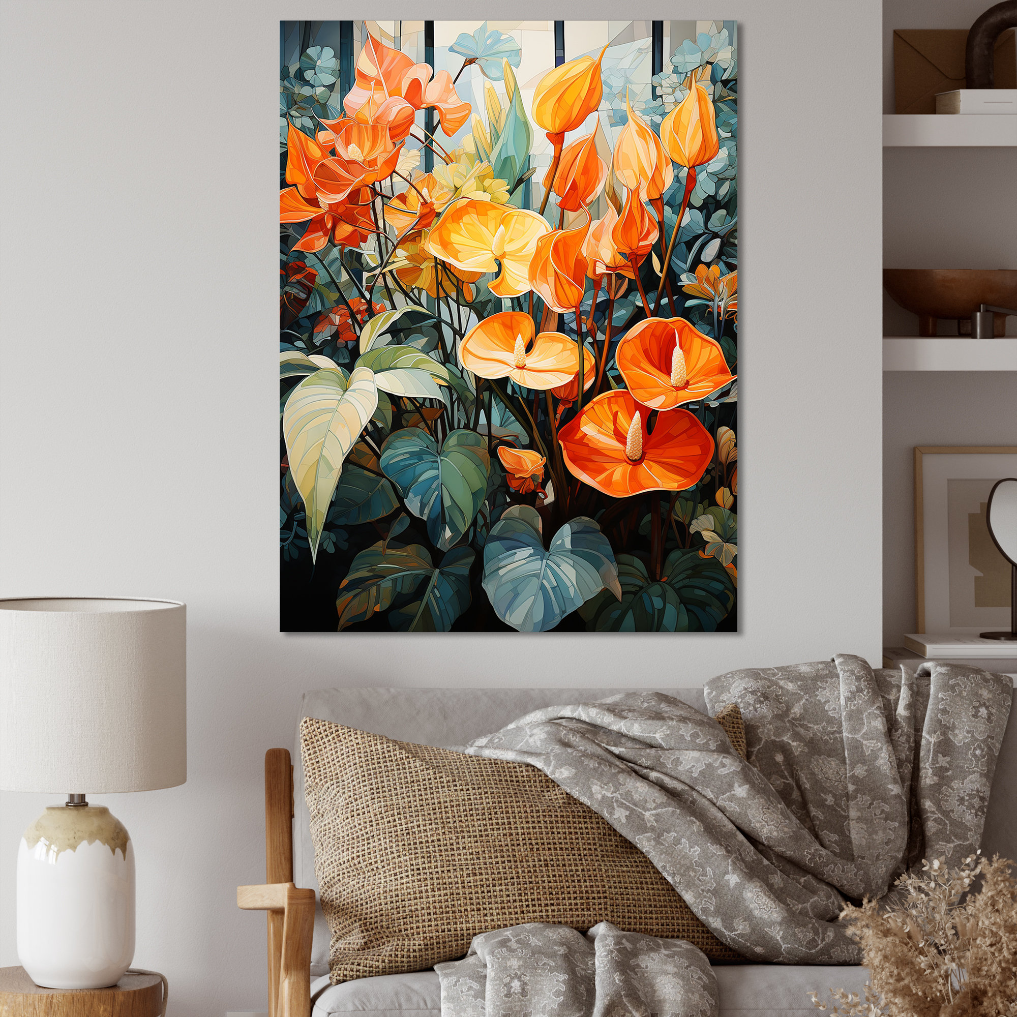 Winston Porter Cubist Horticultural Garden - Plants Canvas Art Print ...