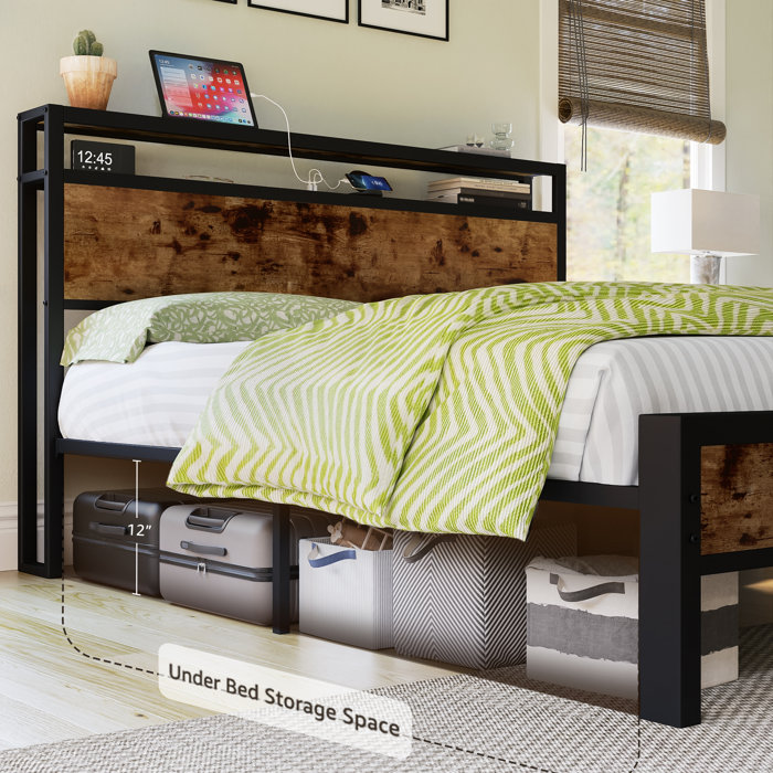 Trent Austin Design® Tryston Bed Frame Industrial Platform Bed with ...