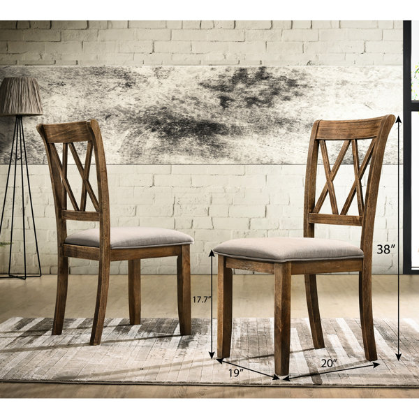 Ophelia & Co. Of 2 Hardwood Dining Chairs - & Wood Veneer Foam ...