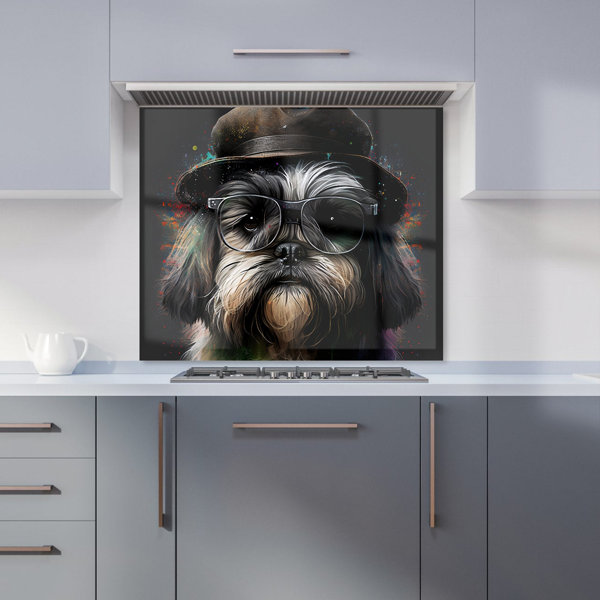 East Urban Home Lhasa Apso Dog Splashart Premium Glass Kitchen ...