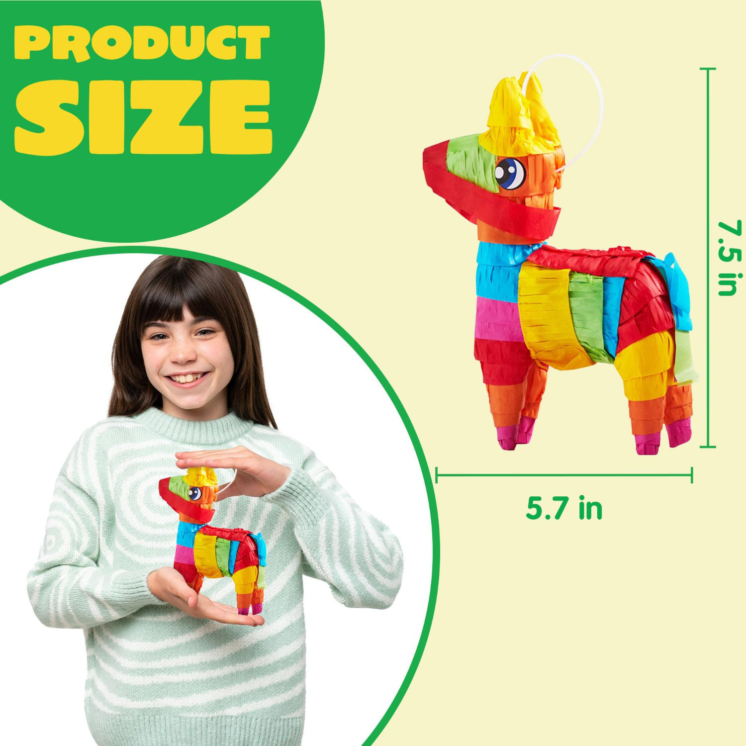 Stack man 8 Pcs Mini Donkey Pinatas 5.7"X7.5" Rainbow Colour For Fun ...