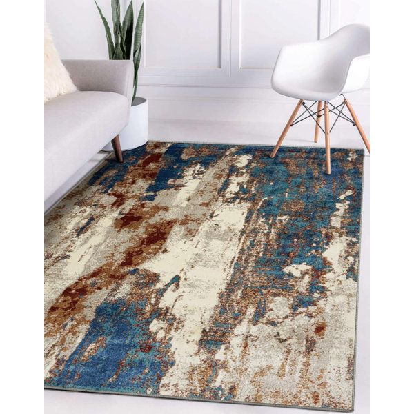 17 Stories Semiha Abstract Indoor Rug & Reviews | Wayfair
