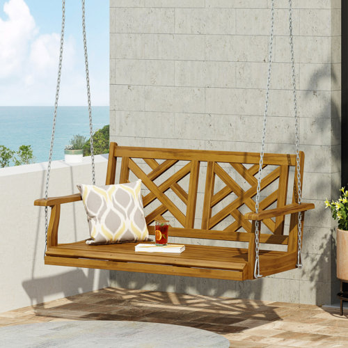 Wood Porch Swings You'll Love | Wayfair