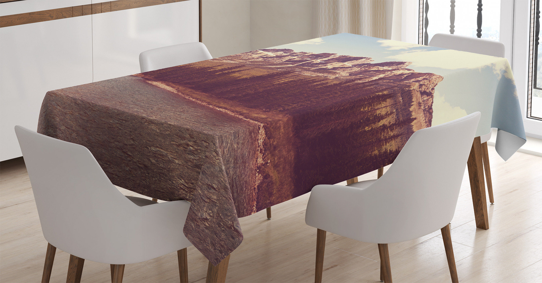 East Urban Home Ambesonne Mountain Tablecloth, High Canadian Rock ...