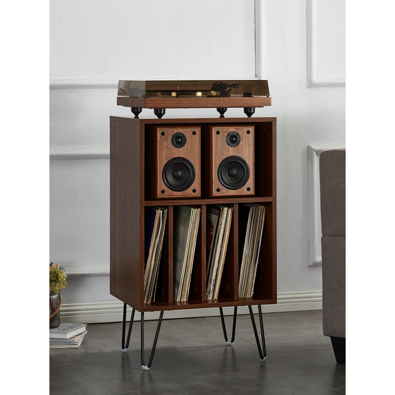 George Oliver Arkrocket Statio Audio Rack (Dart Walnut) | Wayfair
