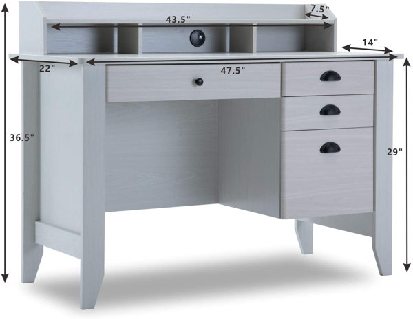 Red Barrel Studio® Mya-Jane Computer Desk & Reviews | Wayfair