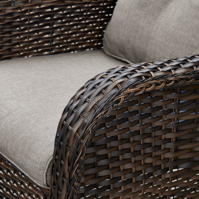 Wildon Home® Bonia Wicker Rattan 5 Piece Complete Patio Set with ...