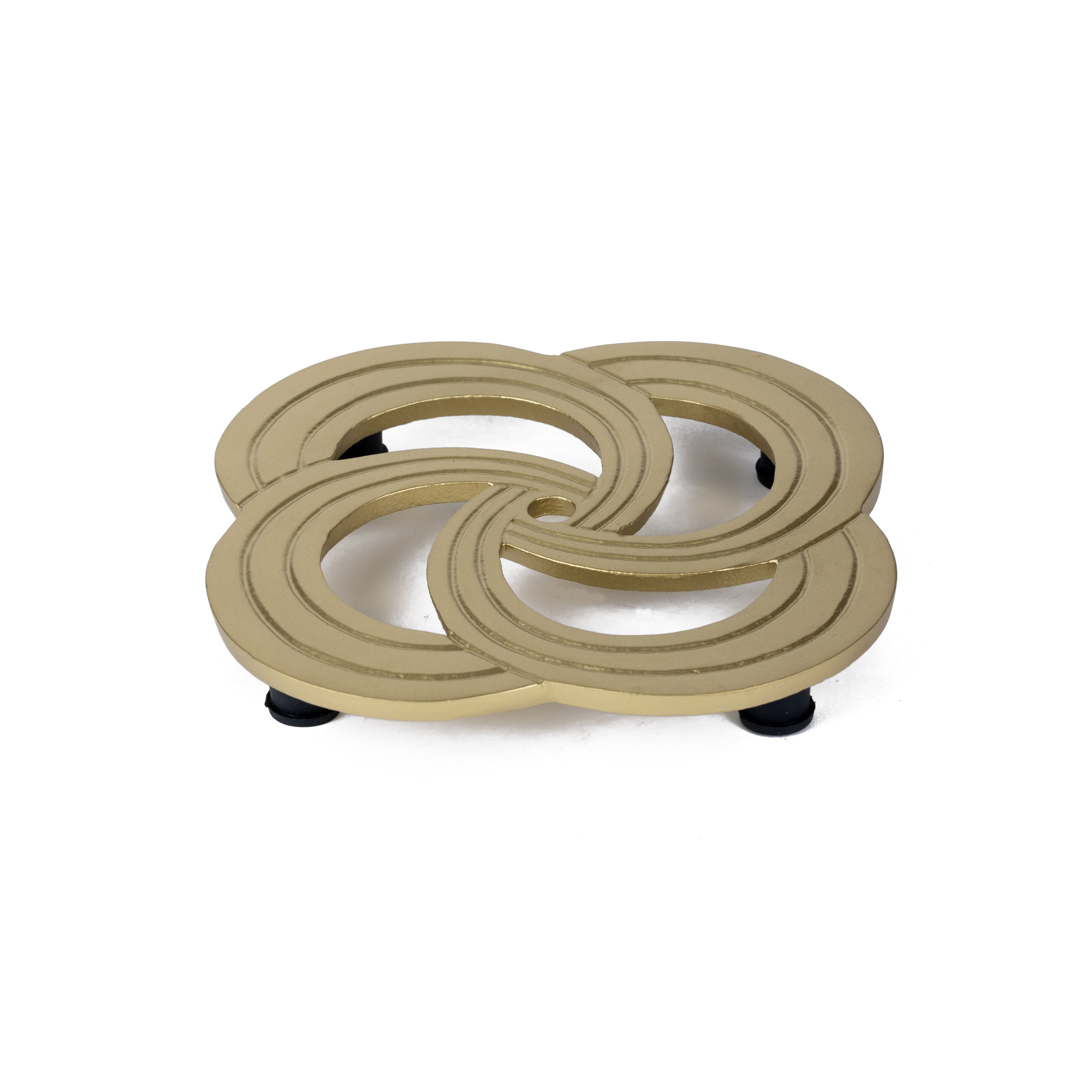 Mercer41 Handcrafted Decorative Scallop Gold Metal Trivet 8x8x0.5 ...