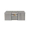 Joss & Main Jona Plastic Storage Box with Striped Block Pattern and ...