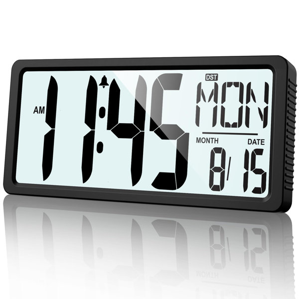 Digital Battery Operated Wall Clocks You'll Love | Wayfair