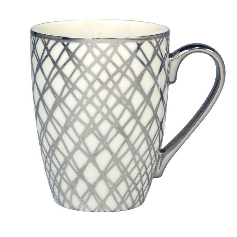 Certified International Silver Set of 6 Plated Tapered Mugs 16ox asst ...