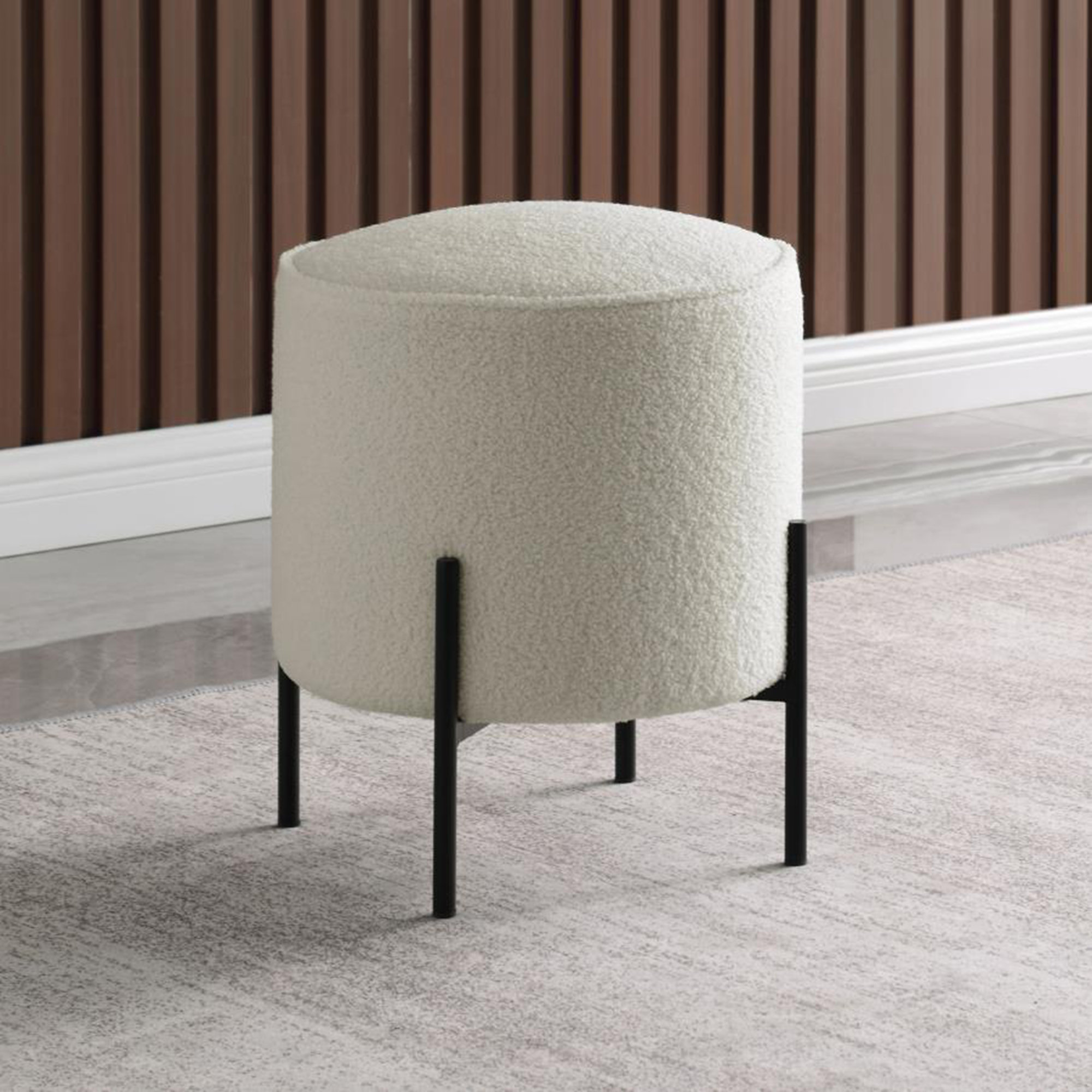 Ivy Bronx Round Upholstered Ottoman | Wayfair
