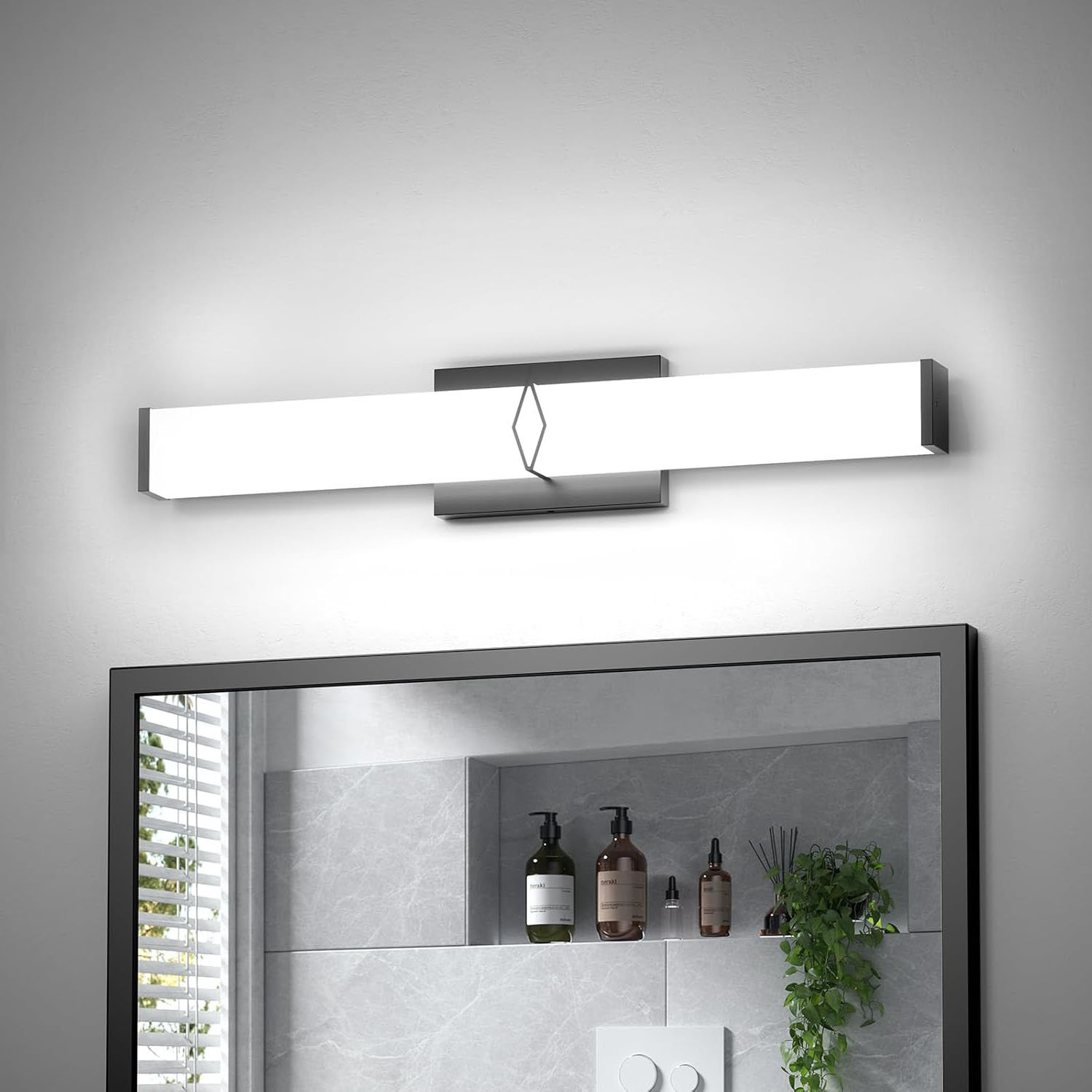 Wrought Studio Modern Bathroom Light Fixtures, 24 Inch Dimmable LED ...