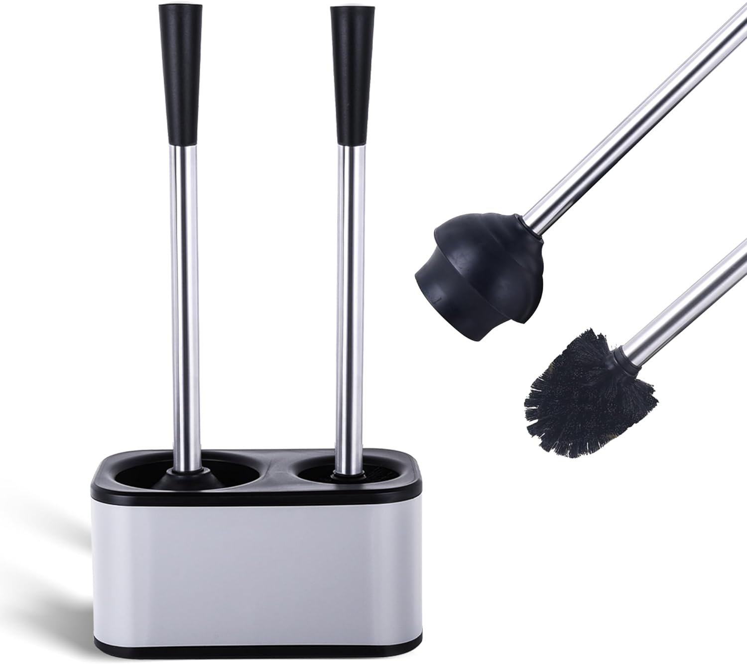 Elaine Mercure Plunger And Brush Set Stainless Steel Toilet Brush And ...