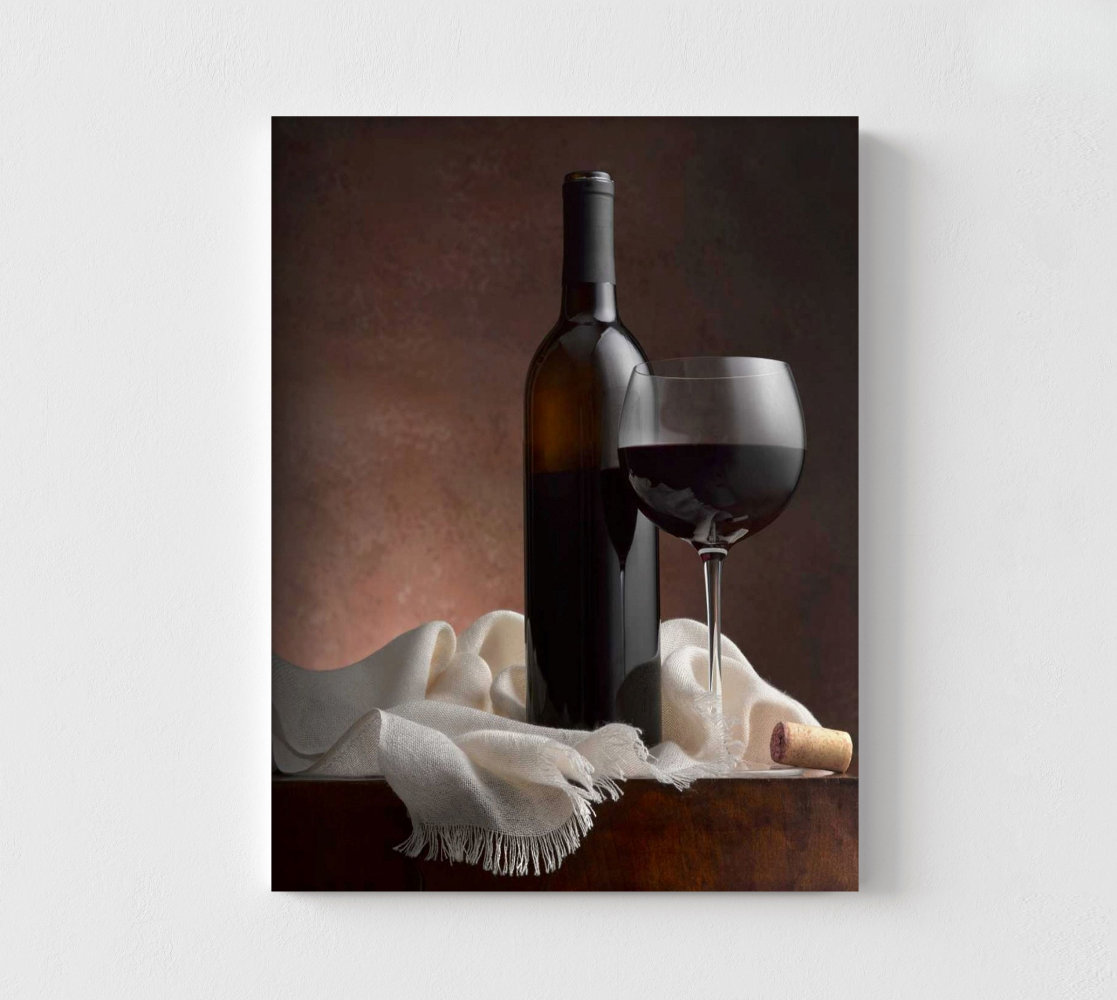 WeFrameArt Red Wine And Cork By Barry Seidman, Wine Bottle Poster Print ...