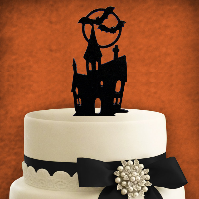 aMonogramArtUnlimited Haunted House Halloween Cake Topper | Wayfair