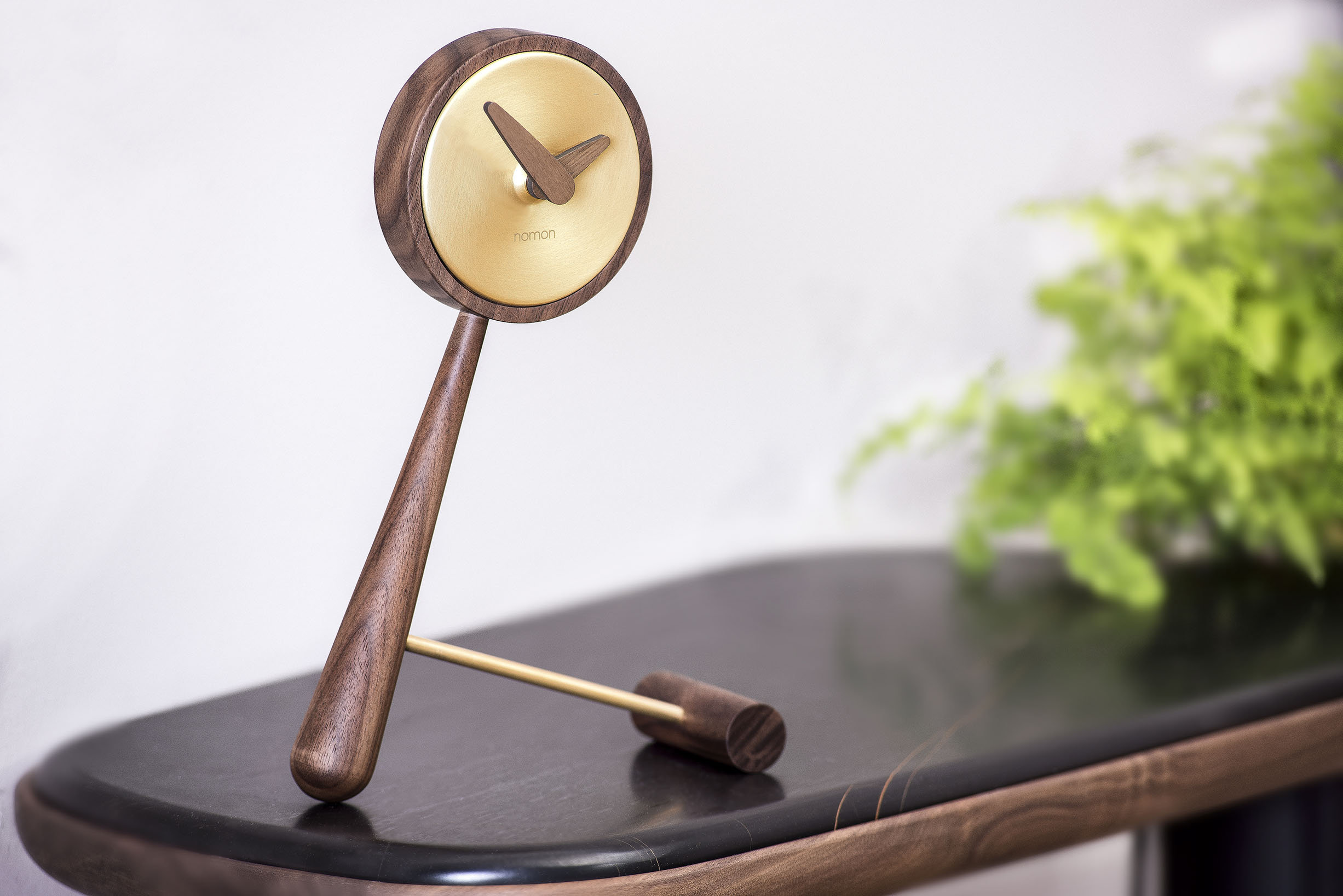 Nomon Traditional Walnut Solid Wood Quartz Tabletop Clock | Wayfair