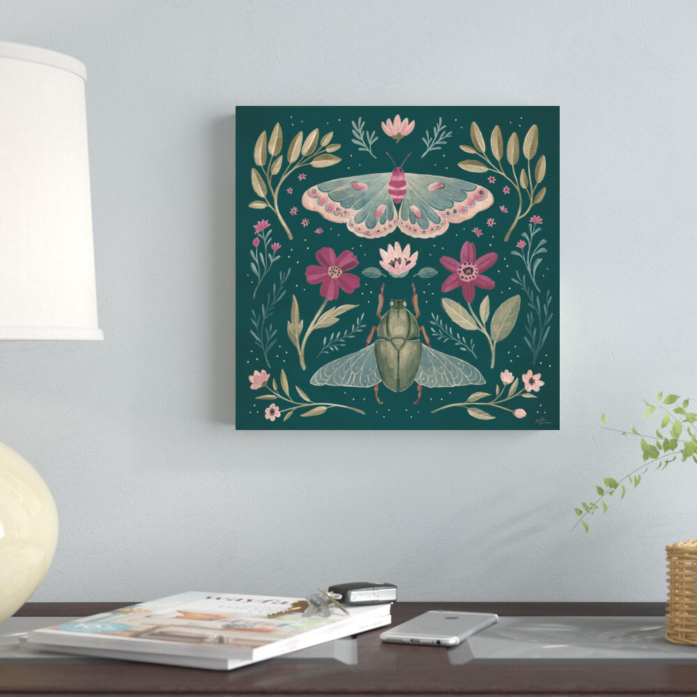 Gracie Oaks Winged Study III Plum by Janelle Penner - Wrapped Canvas ...