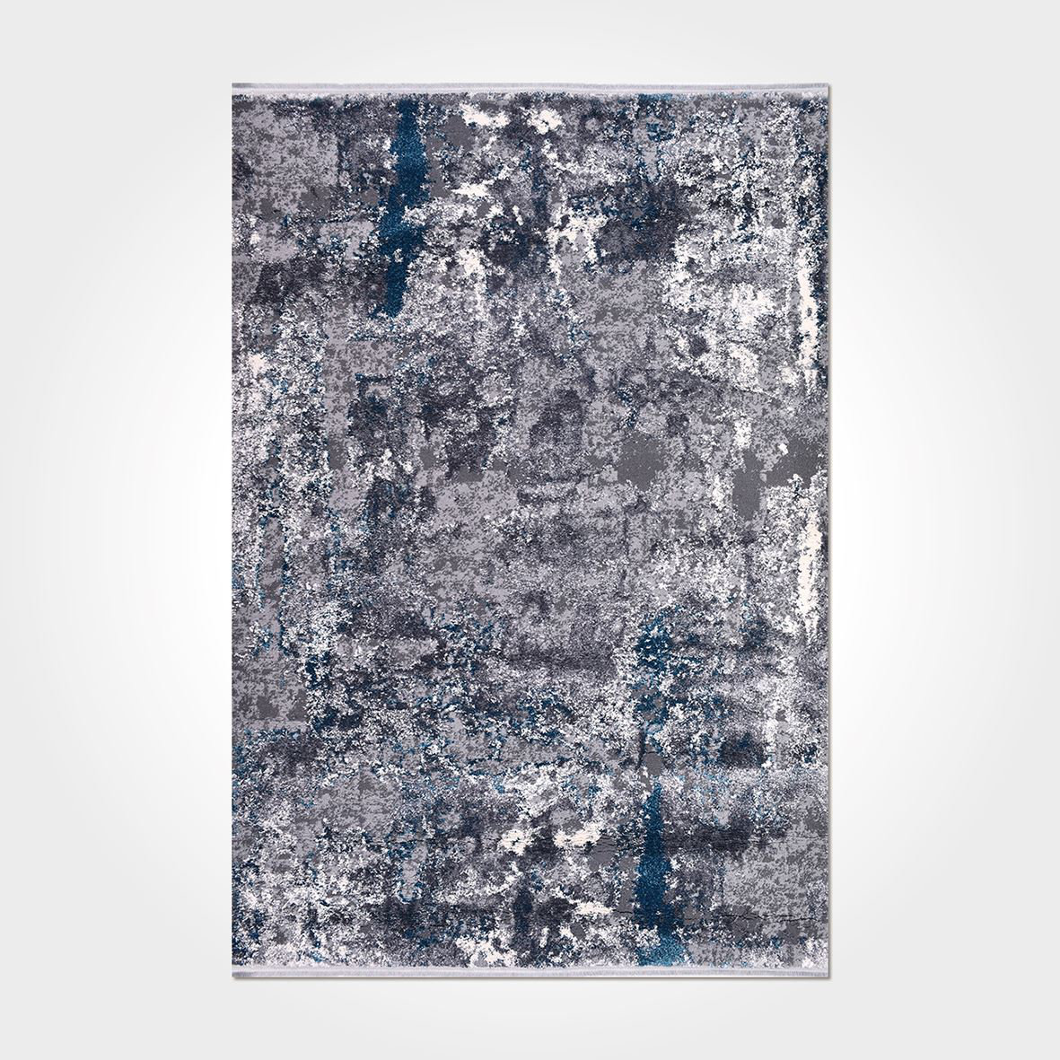 Ebern Designs Modern/Abstract Blue Machine Washable Non-Slip Area Rug ...