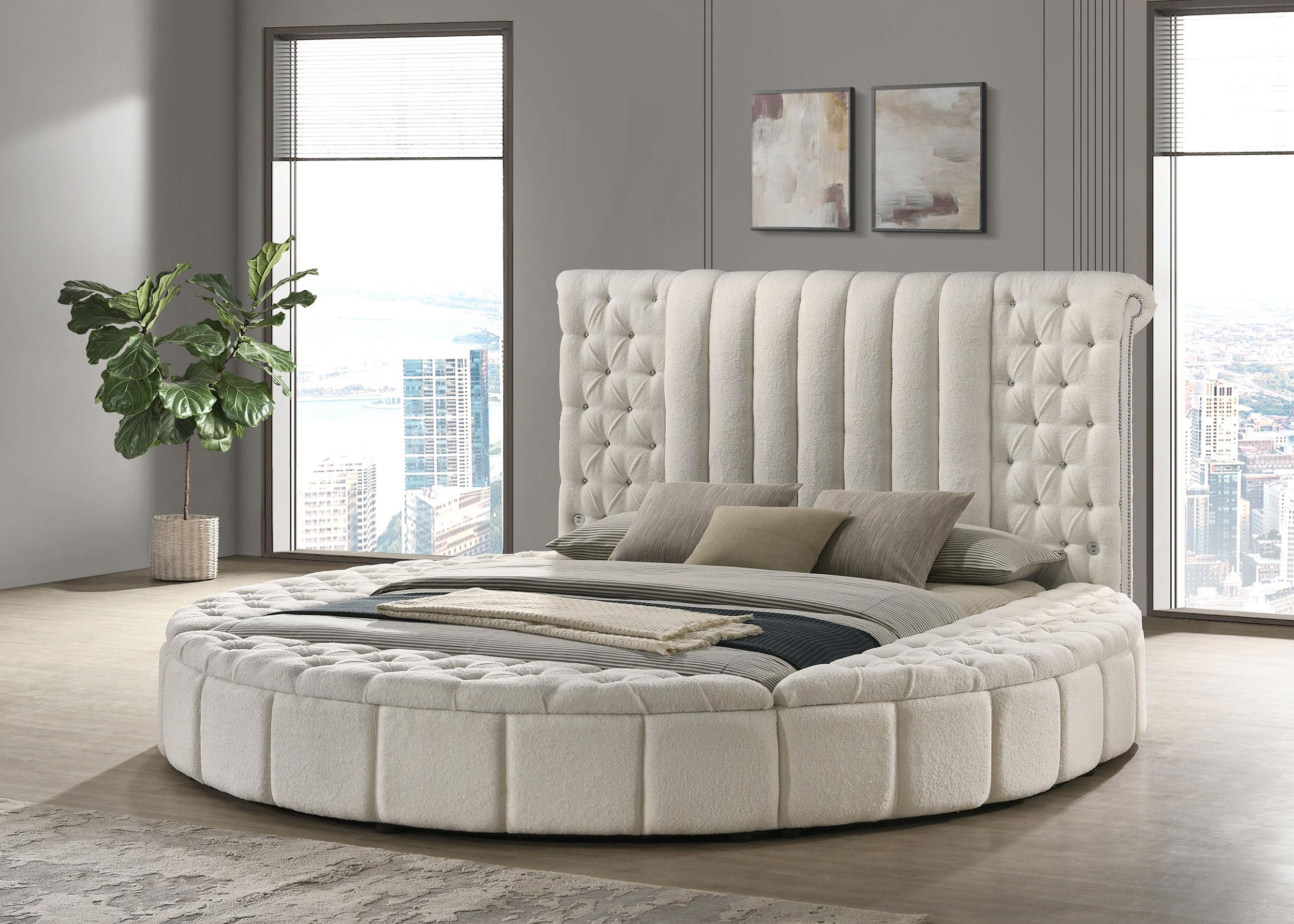 Everly Quinn Upholstered Eastern Round Storage Bed | Wayfair