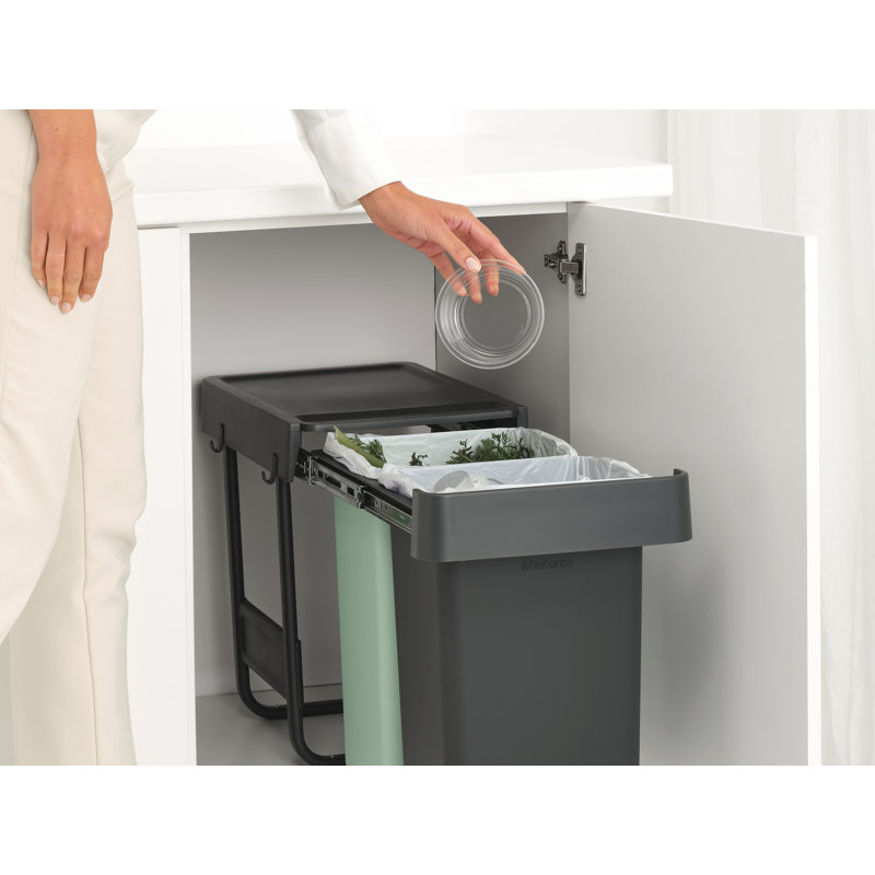 Brabantia Sort & Go Pull Out In-Cabinet Plastic Dual Compartment ...
