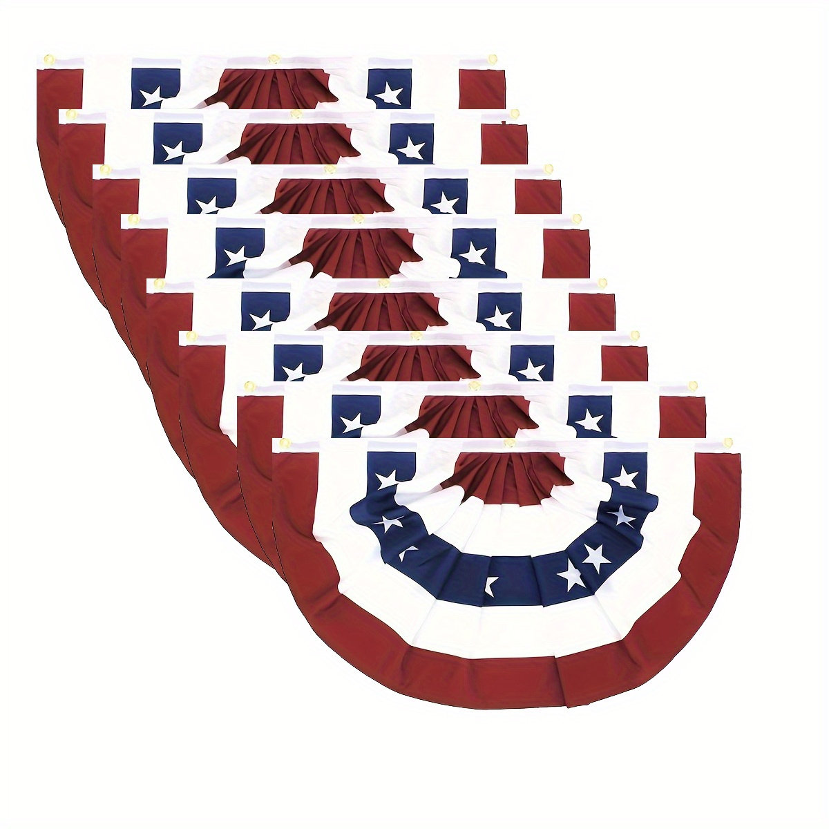 Hokku Designs 8Packs Polyester Patriotic American Flag Bunting with ...