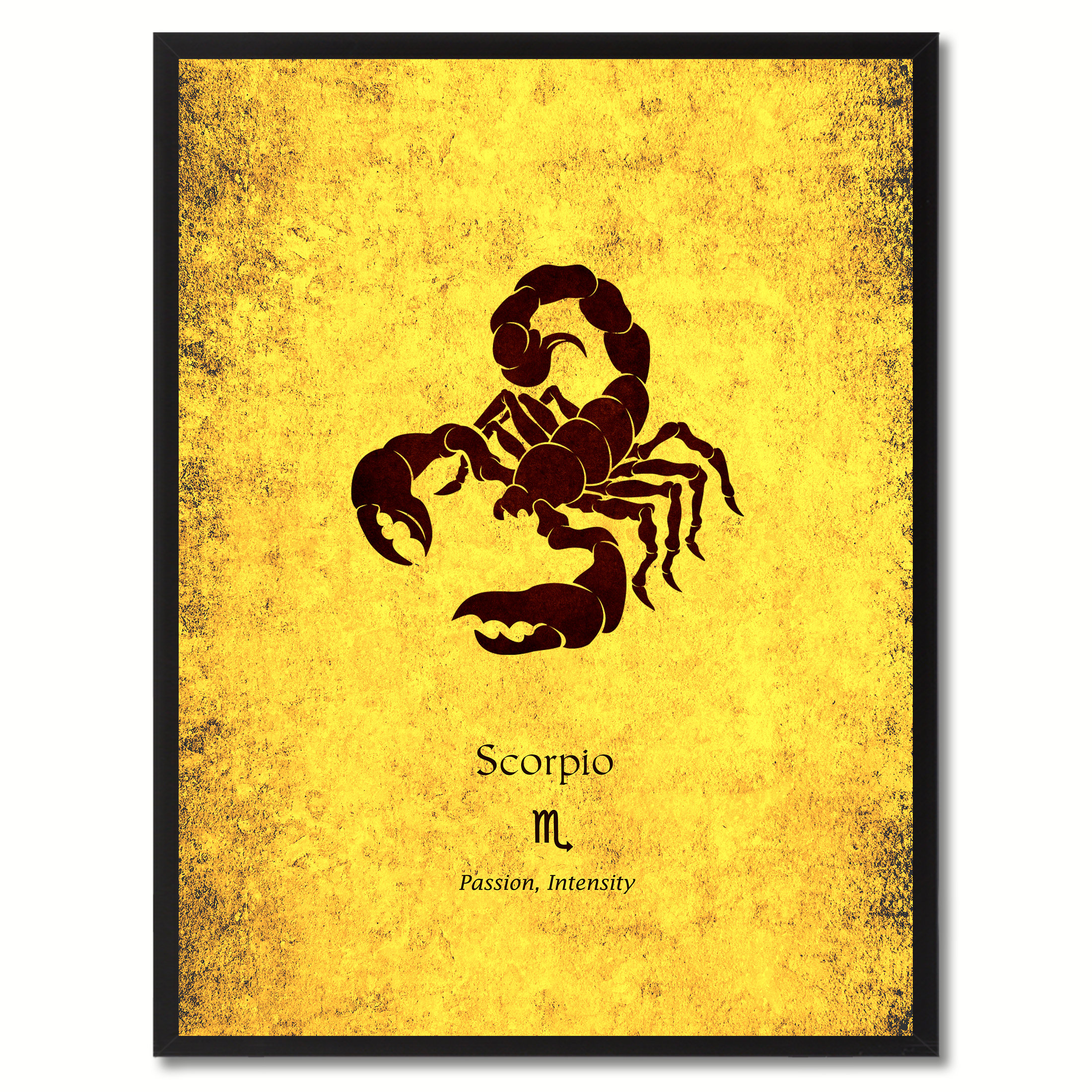 Trinx Scorpio Horoscope Astrology Yellow Print on Canvas with Picture ...