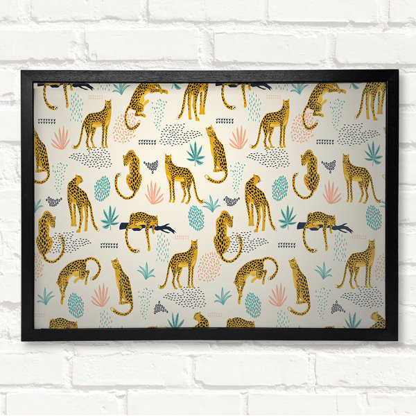 ClassicLiving The Lovely Leopard Pattern - Closed Corner Frame Print on ...