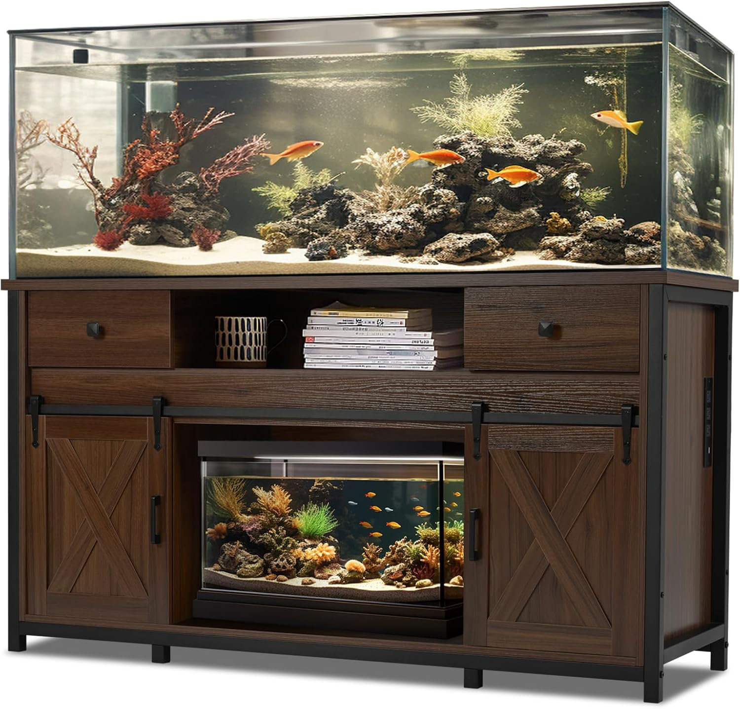 Archie & Oscar™ 75-120 Gallon Aquarium Stand with Power Outlets ...