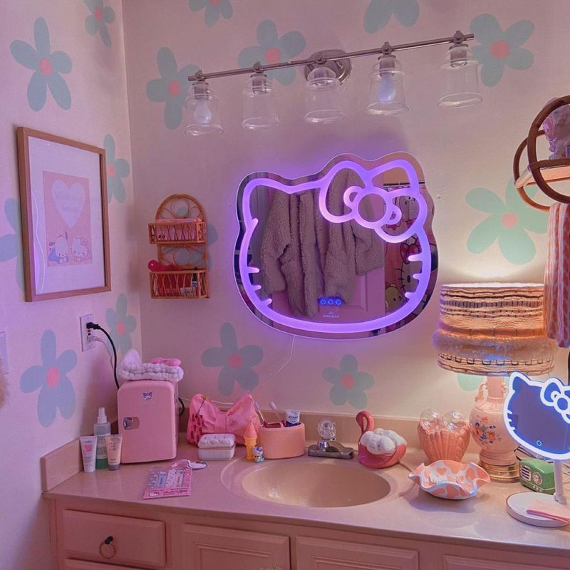 IMPRESSIONS VANITY · COMPANY Hello Kitty Wall Mirror with Wi-Fi, Smart ...
