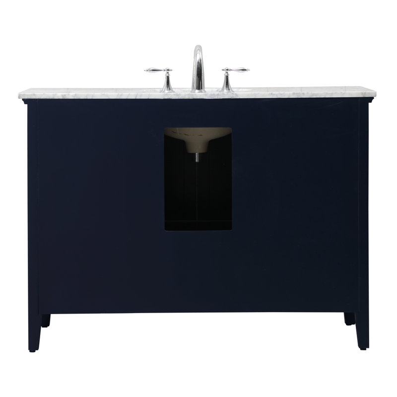 Red Barrel Studio® 48'' Single Bathroom Vanity with Marble Top ...