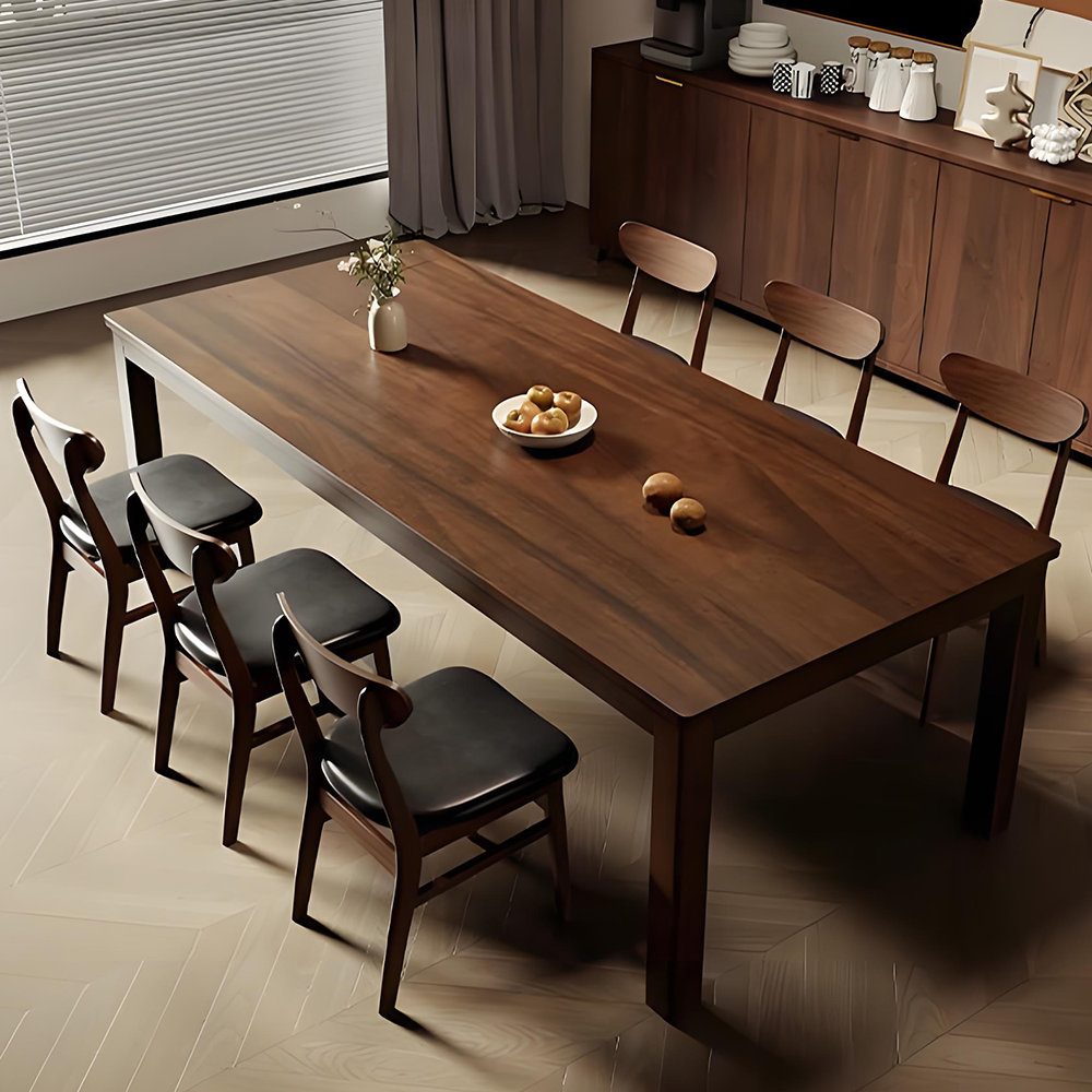 LJIA home Minimalist Home Pure Walnut Dining Set - Wayfair Canada