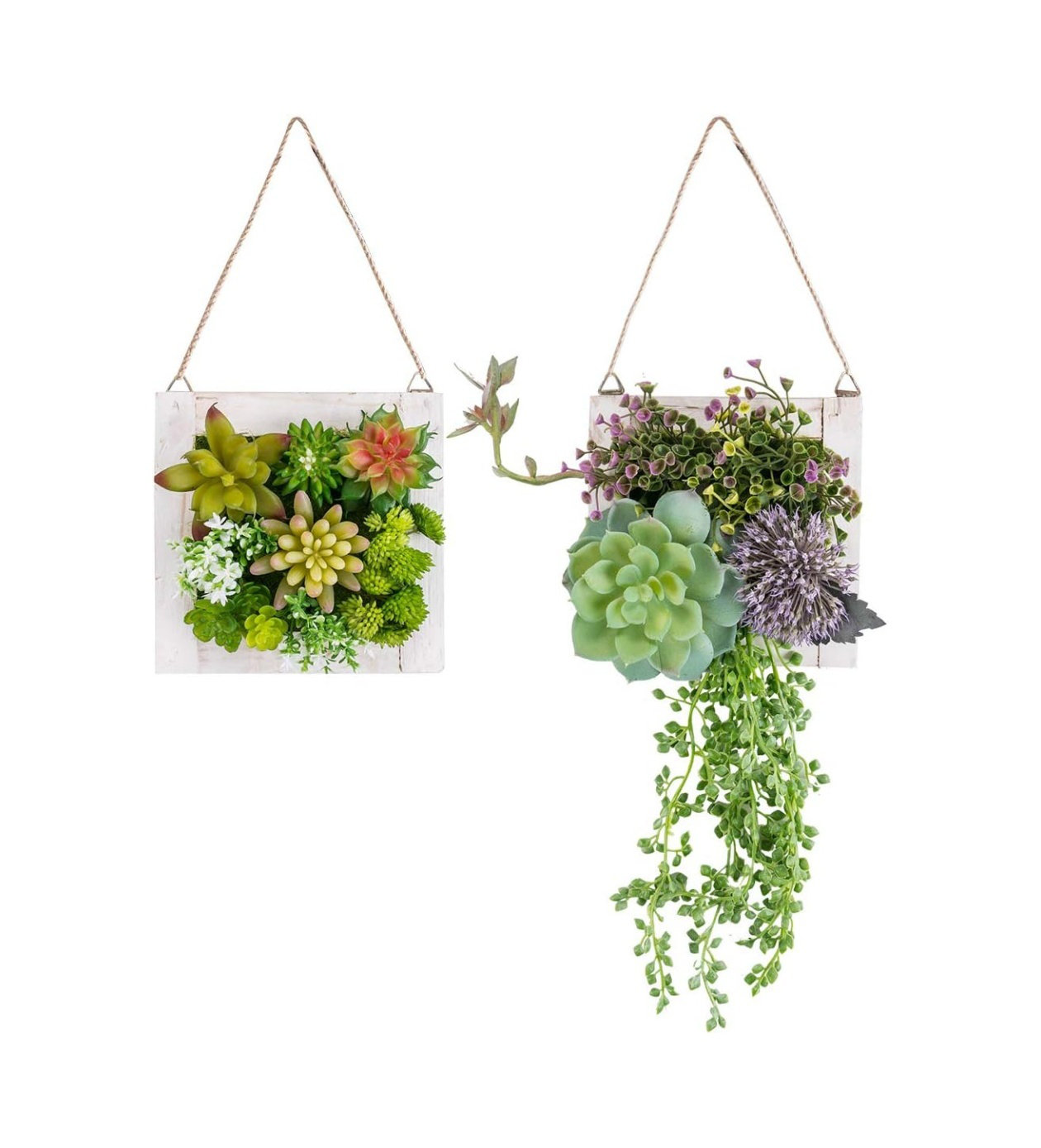 Gracie Oaks Hanging Wall Artificial Plants For Home Decor Indoor Faux ...