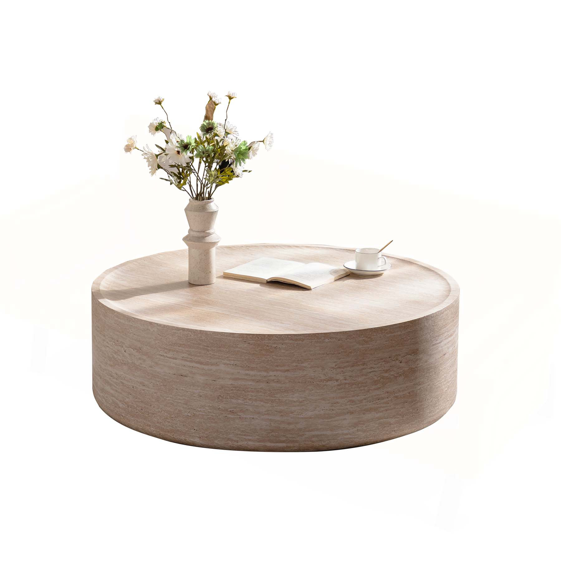 Brayden Studio® Modern Round Mars Pattern Coffee Table for Living Room ...