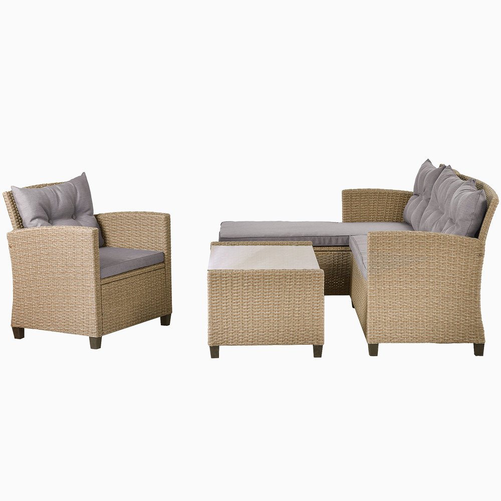 Winston Porter U_STYLE Outdoor, Patio Furniture Sets, 4 Piece ...