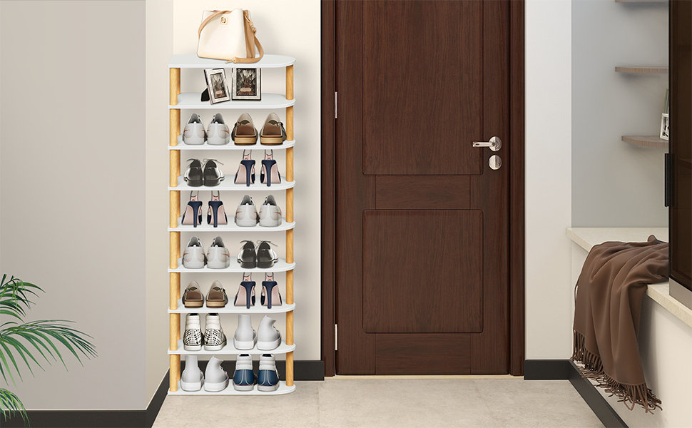 Latitude Run® 9 Tier Practical Small Space Shoe Rack - Wayfair Canada