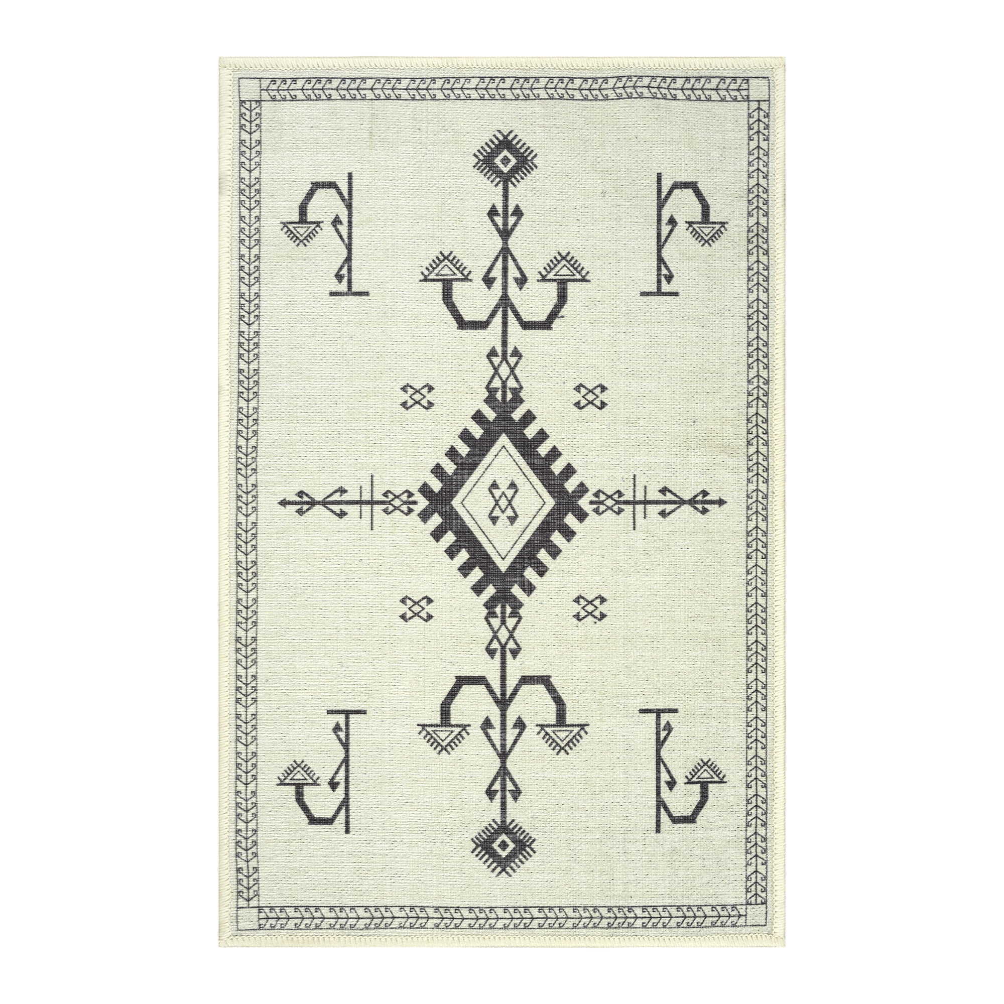 GLN Rugs Bohemian Collection - Machine Washable Area Rug, Bohemian ...